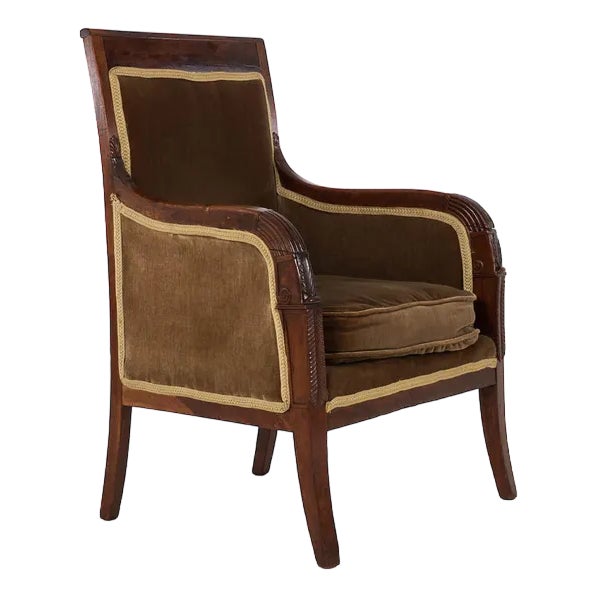 Regency Rosewood Library Armchair | Chairish