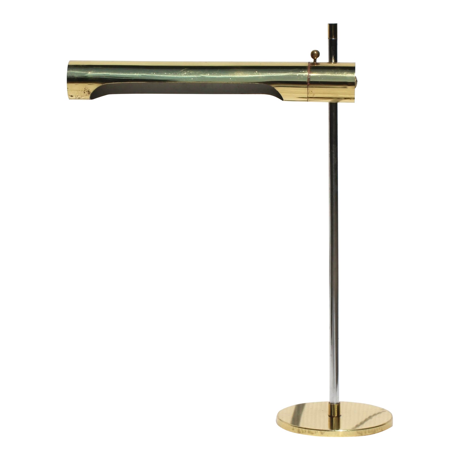 Brass and Chrome Metal Adjustable Task Light From the 70s | Chairish