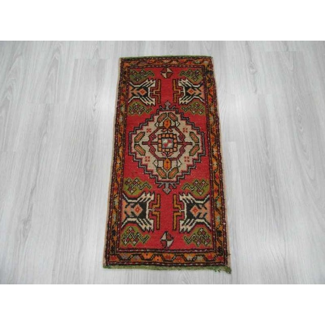 Vintage Mini Turkish Rug - 1′7″ × 3′3″ | Chairish