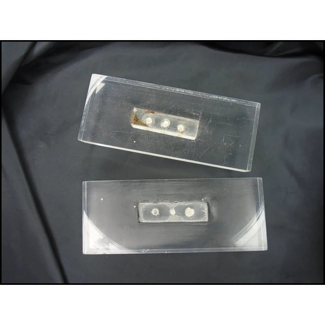 Vintage Clear Lucite Rectangle Drawer Pulls, Set of 2 | Chairish