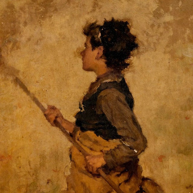 Signed Oil on Board by John Leon Moran (American 1864-1941) - Woman ...