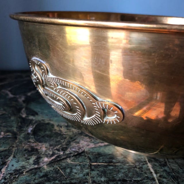 Vintage Decorative Brass Bowl | Chairish