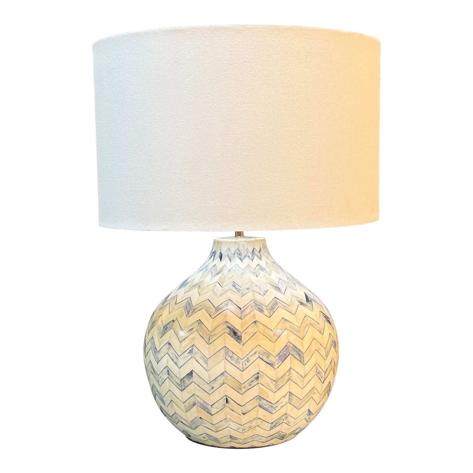 Serena & Lily Westerly Bone Inlay Table Lamp, Navy | Chairish