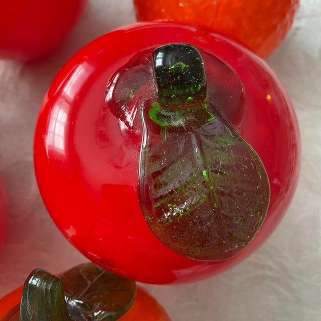 Vintage Handblown Glass Apple and Citrus Fruit - Set of 6 | Chairish