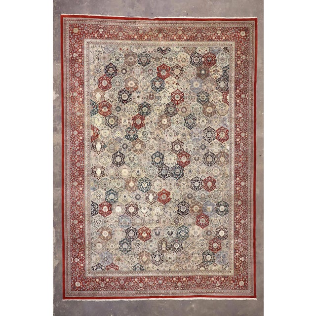 Vintage Chinese Tabriz Wool & Silk Rug - 11'01 X 16'00 | Chairish
