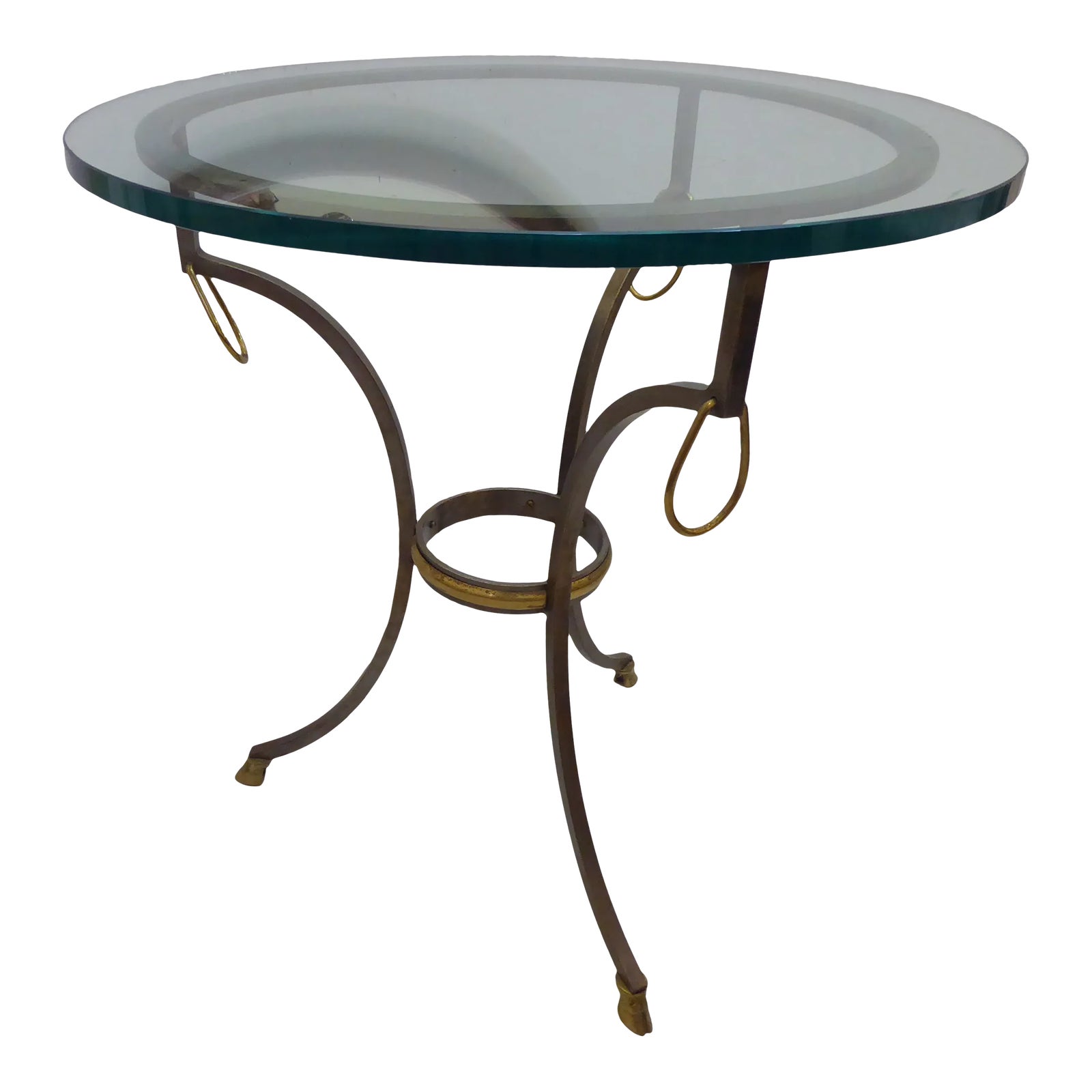 Vintage Modern Steel & Glass Gueridon | Chairish