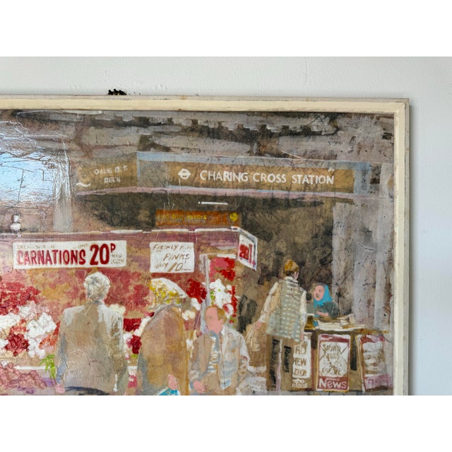 70's Edna Glaubman (1919-1986) Flower Market Oil Painting, Signed ...