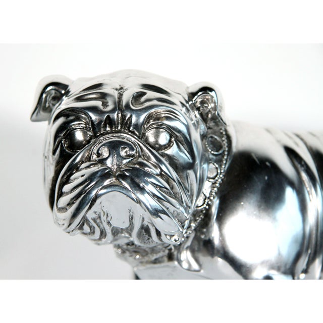 Contemporary 1990's Chrome English Bulldog Figure | Chairish