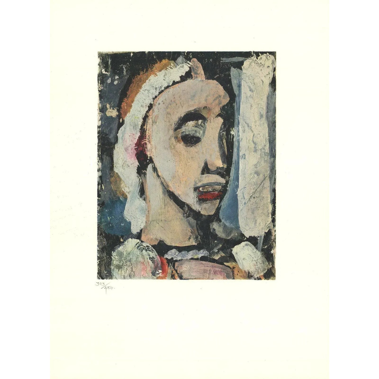 1969 Georges Rouault 'Benigne Portrait' Modernism Multicolor France ...