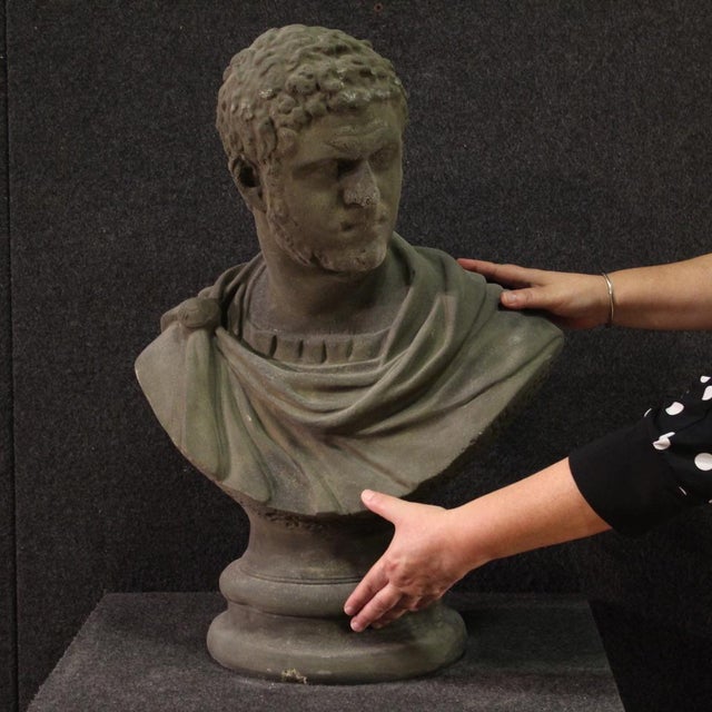 Cement Sculpture Bust of Emperor Caracalla, 1960 | Chairish