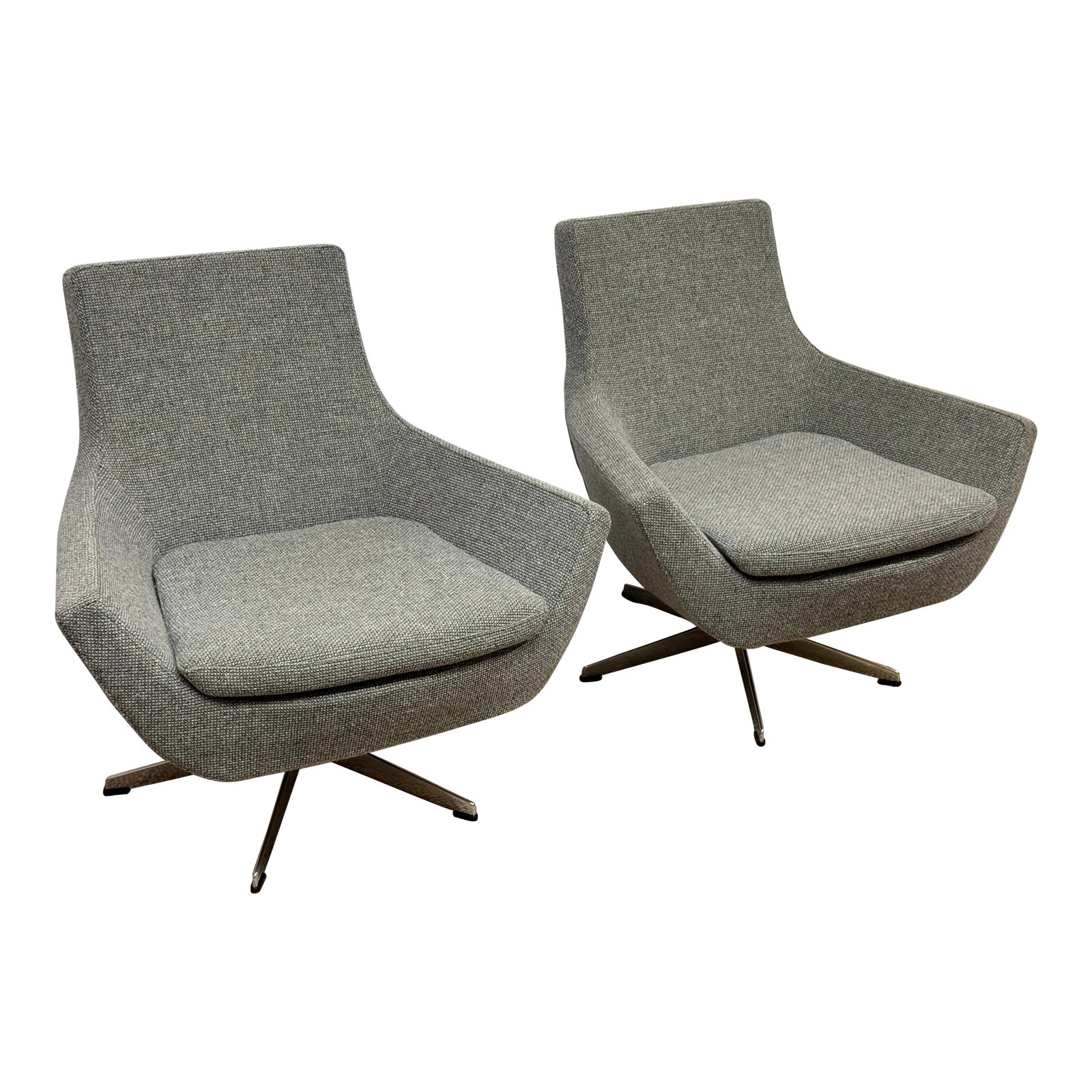 Roger Persson for Hightower Happy Lounge Chairs, a Pair. | Chairish