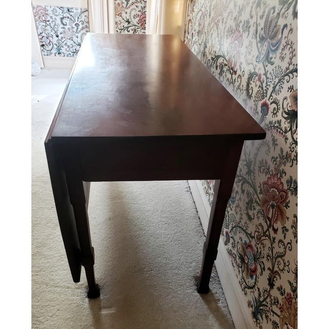 19th Century Antique American Federal Single Drop Leaf Breakfast Table ...