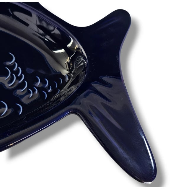 Cobalt Blue Chantal Fish Platter Serving Plate 16" | Chairish