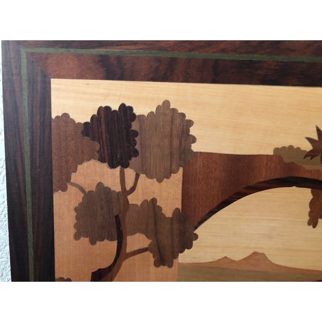 Vintage Marguetry Wood Inlay Picture Archway by the Seaside Italy ...