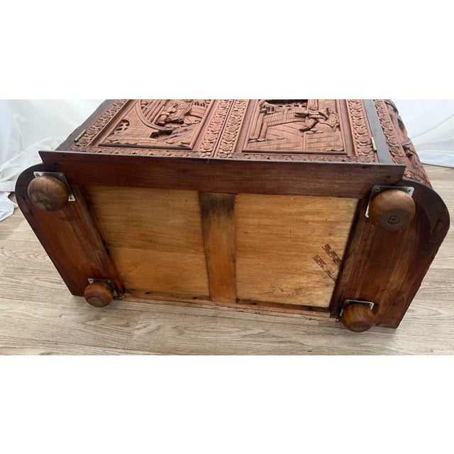 Mid Century Asian Style Bar Cabinet Serving Buffett Bottle and Glass ...