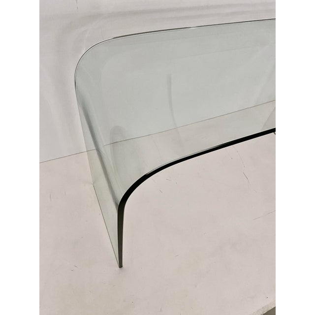 Glass Waterfall Console Table | Chairish