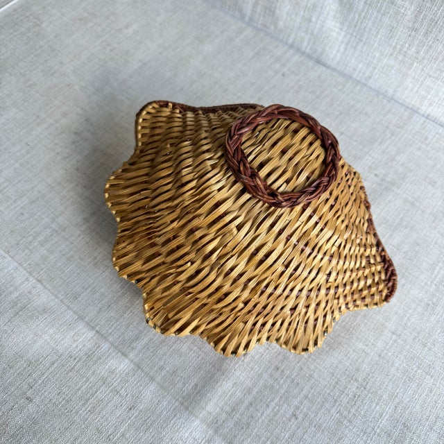 Wicker Clam Shell | Chairish