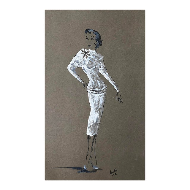 Midcentury Modern Figure Study of a Lady | Chairish