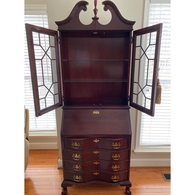 Mid-20th Century Jasper Cabinet Solid Mahogany Secretary Desk With ...