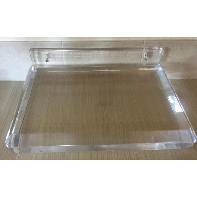 Mid Century Modern Lucite Floating Wall Shelf | Chairish
