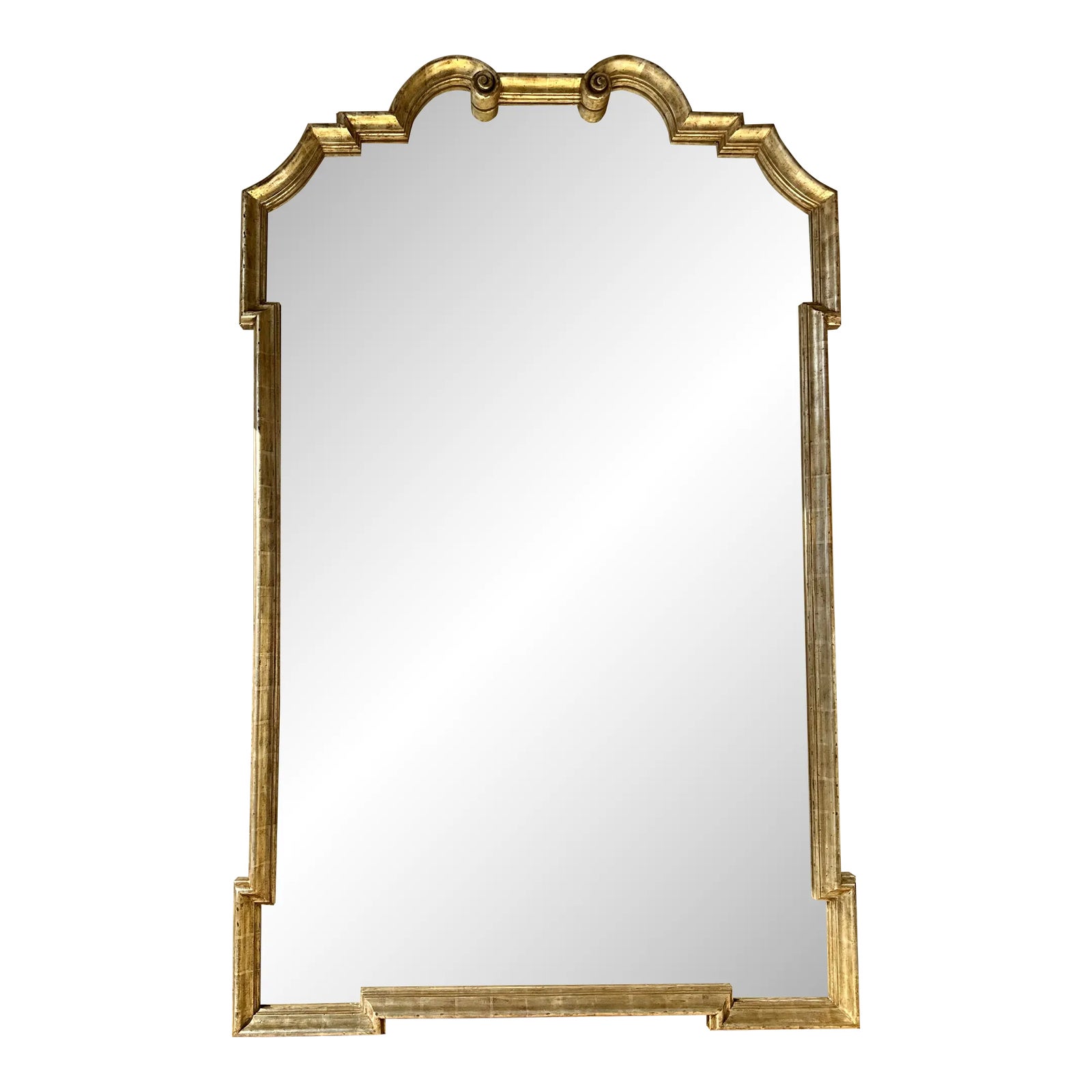 Huge Regency Style White Gold Giltwood Full Length Mirror by Randy ...