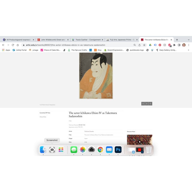 Japanese Woodblock Prints the Actor and Tatsumi Roko, Set of 2 | Chairish