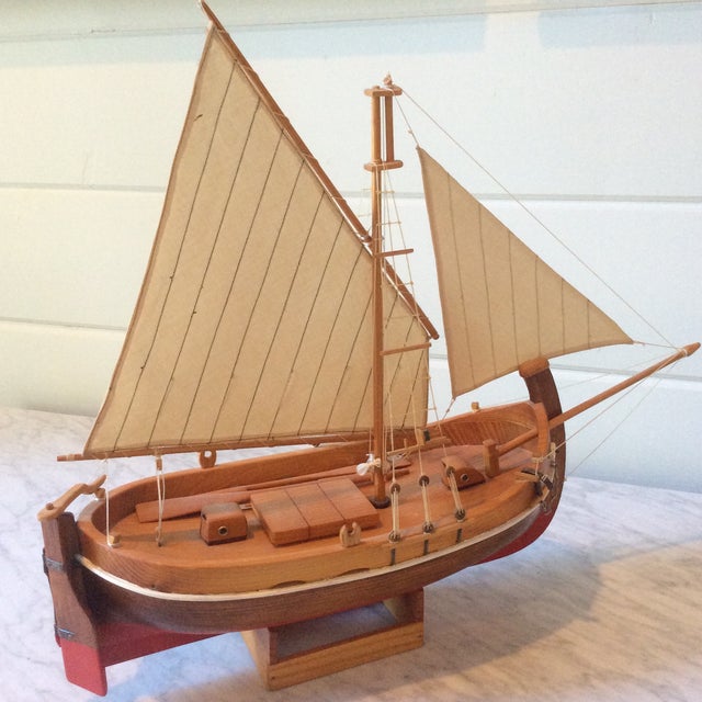Vintage Model Ship | Chairish