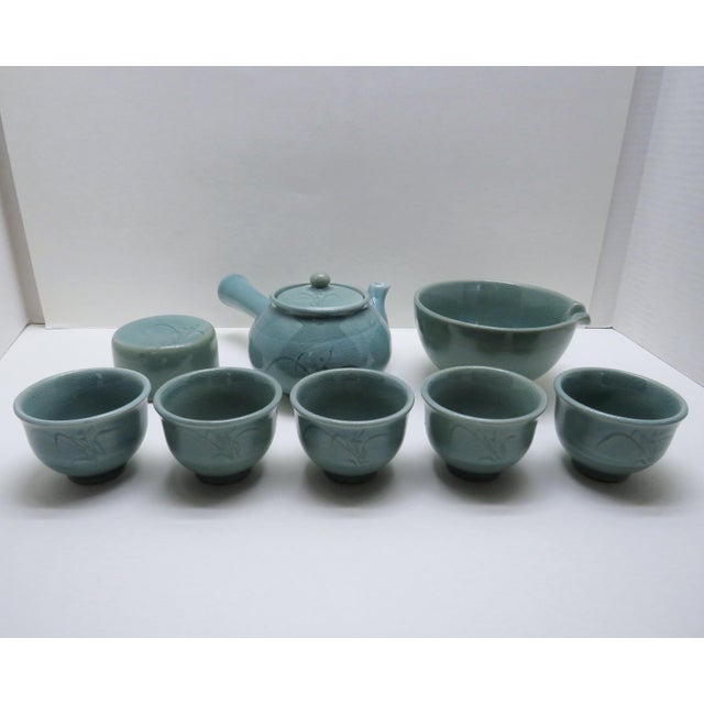 Celadon Ceremonial Tea Set, 8 Pieces | Chairish