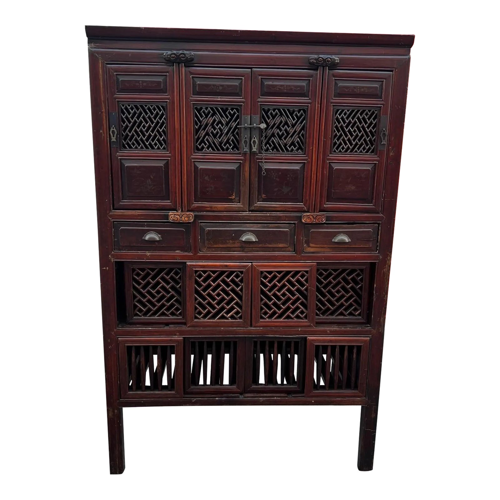 Late 19th Century Antique Chinese Kitchen Pantry | Chairish