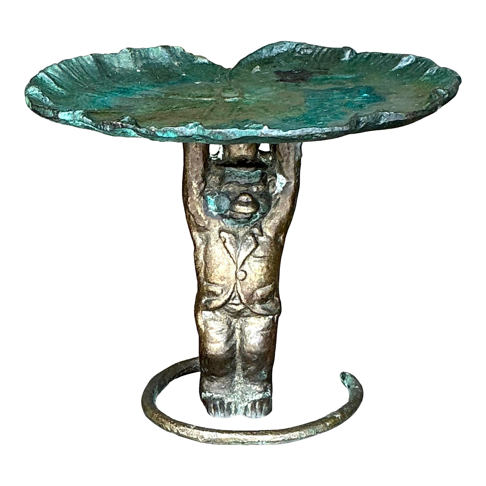 Vintage Coastal Monkey Trinket Tray | Chairish