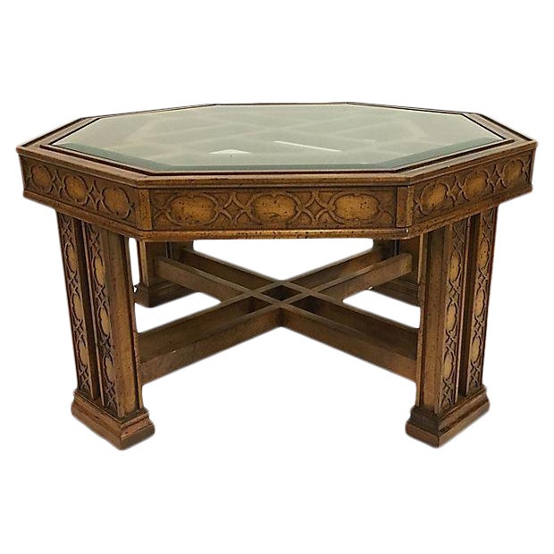Vintage Octagonal Fretwork Cocktail Table | Chairish