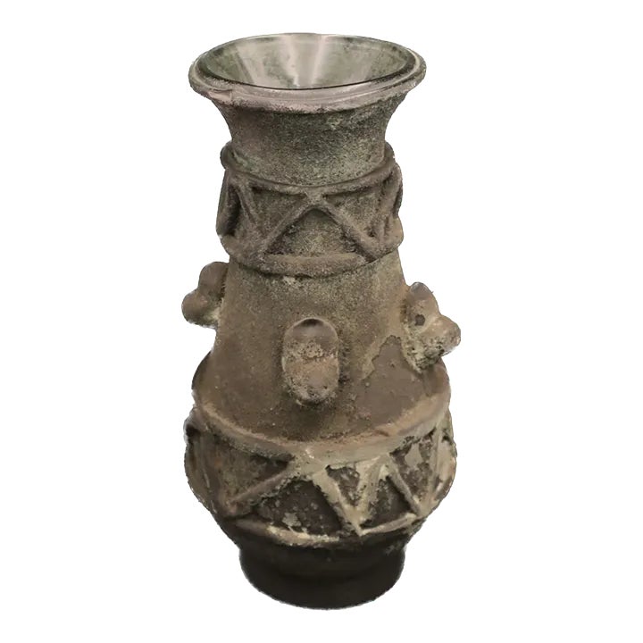 Large Vintage Murano Classical Roman Revival Scavo Vase | Chairish