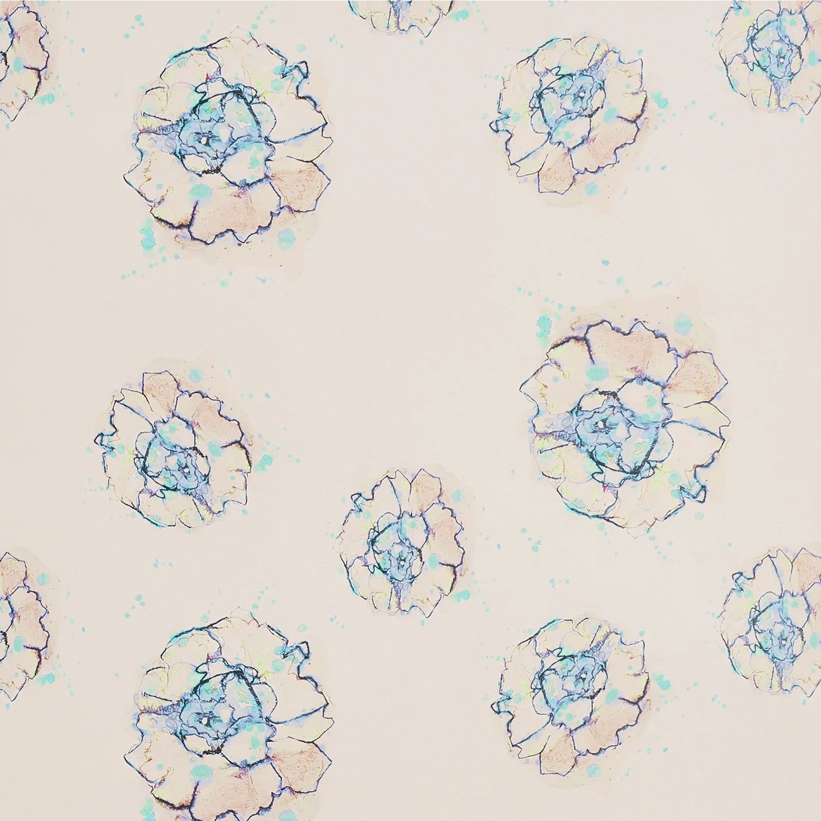 Phoebe Flower Pink Wallpaper | Chairish