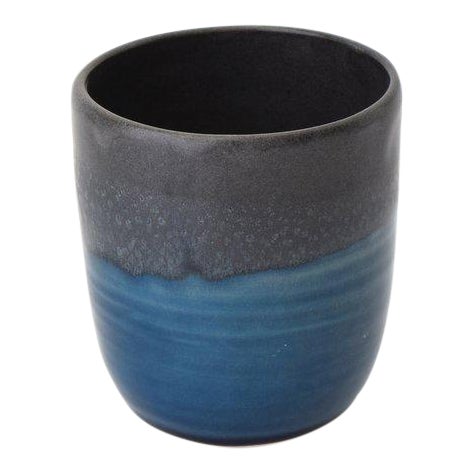 Contemporary Handmade Charcoal and French Blue Tea Cup by ...