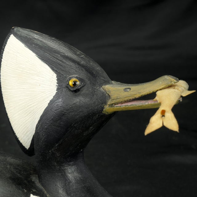 Folk Art American Hooded Merganser Decoy Peter Comilla 1982 | Chairish