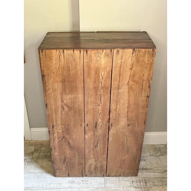 1920s Antique Red Pine Cubby Cabinet | Chairish