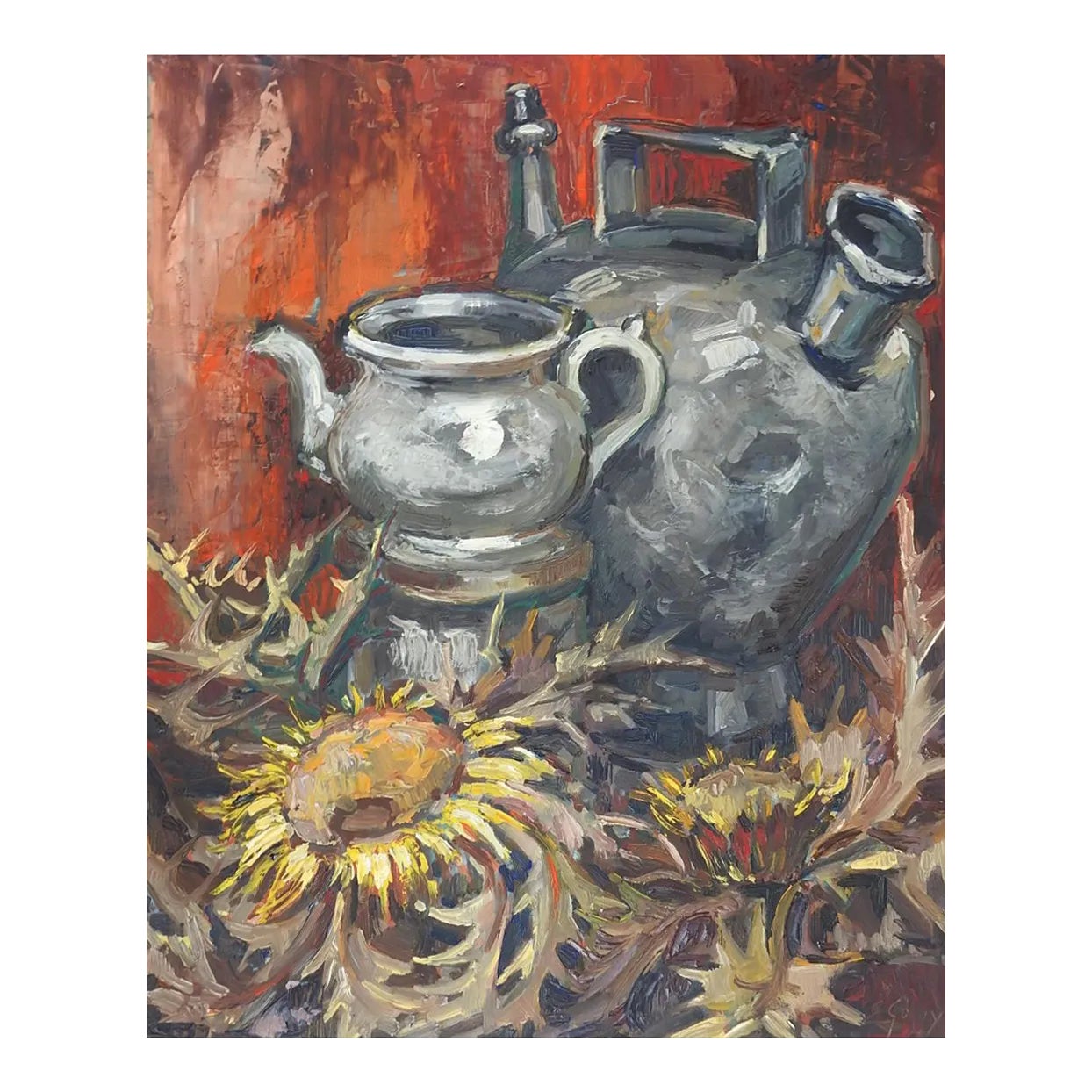 Mid 20th Century French Impressionist Still Life Painting | Chairish