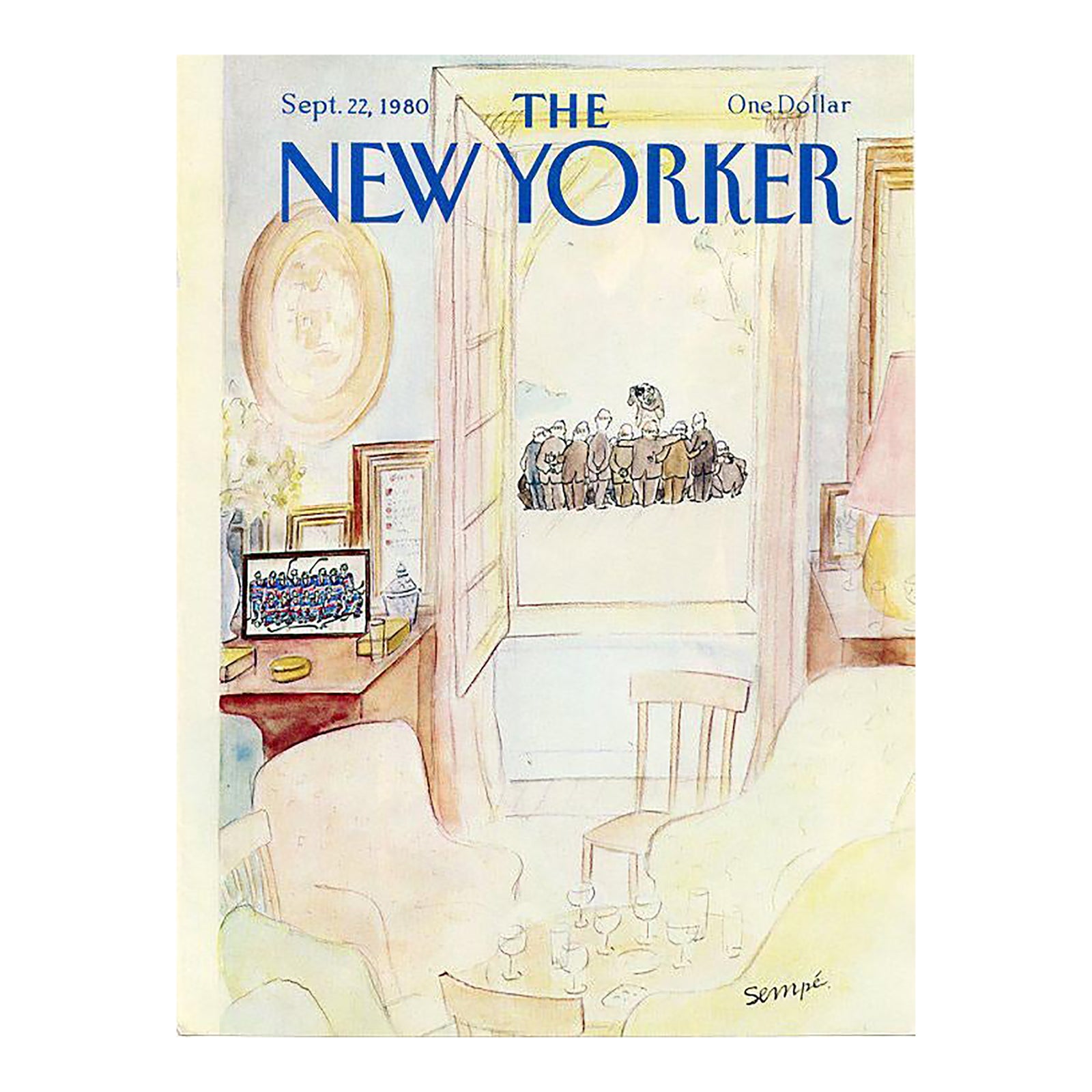 1980 Vintage New Yorker Cover, September 22 (Jean Jacques Sempe ...