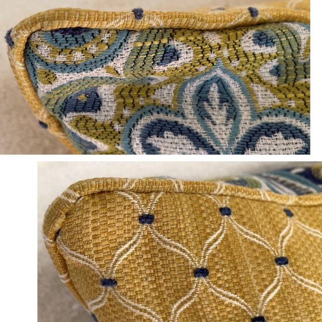 Custom High-End Damask Accent Pillow With Down Insert | Chairish