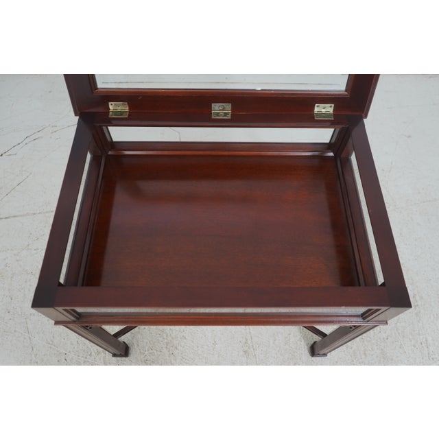 Chippendale Style Beveled Glass Top Vitrine Display Table | Chairish