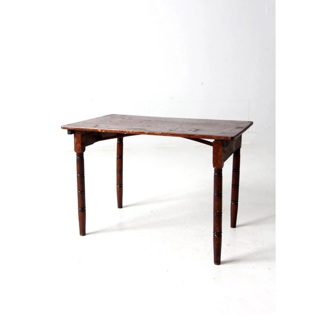 Antique Wooden "Clipper" Folding Table | Chairish
