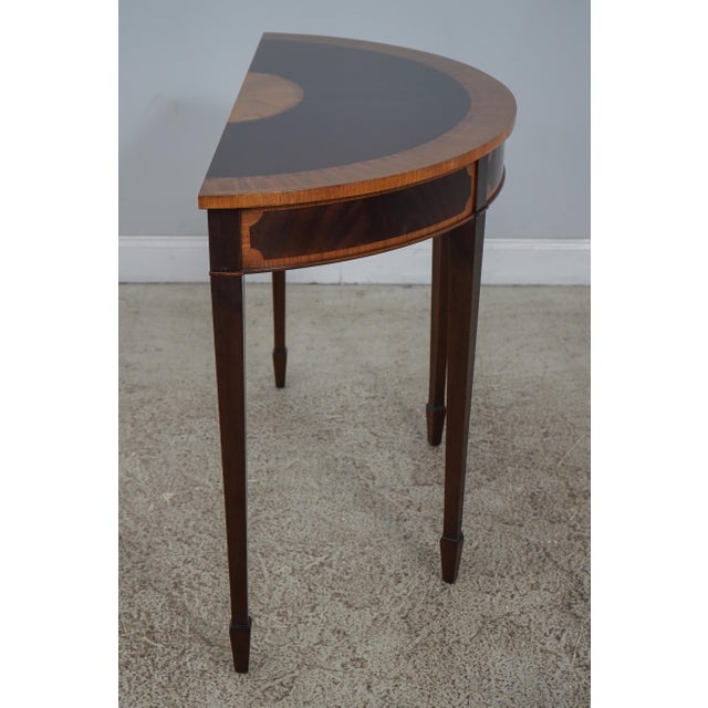 English Federal Style Inlaid Mahogany Console Hall Table | Chairish