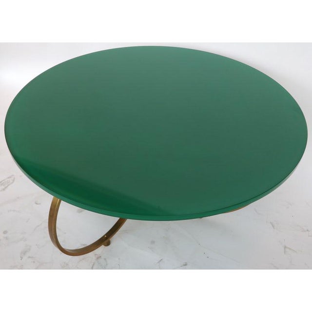 Adesso Imports Brass "Isay" Coffee Table With Reverse Painted Glass Top ...