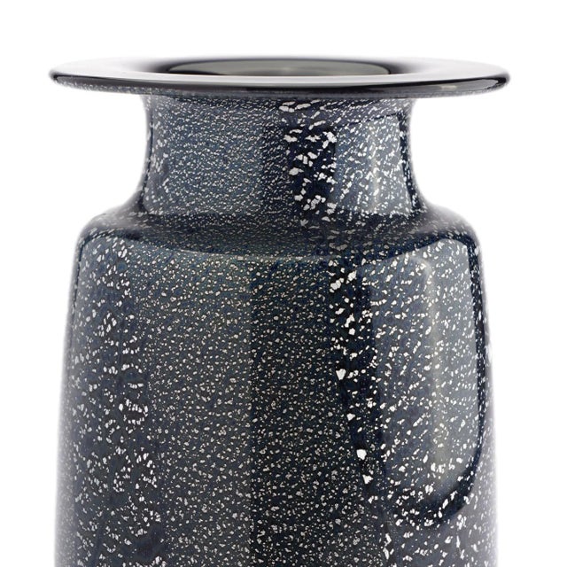 Silver Leaf Infused Blown Case Glass Vase by Seguso Verti D'Arte, 1970 ...