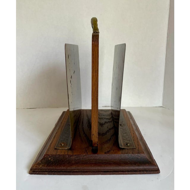 Traditional Victorian Wood and Embossed Brass Letter Magazine Rack ...