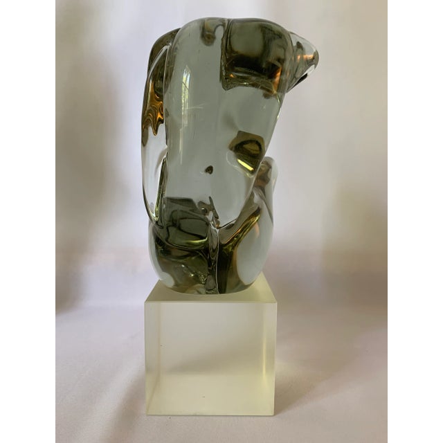 1980s Signed R. Anatra Glass Sculpture VII of 60 Murano Glass | Chairish