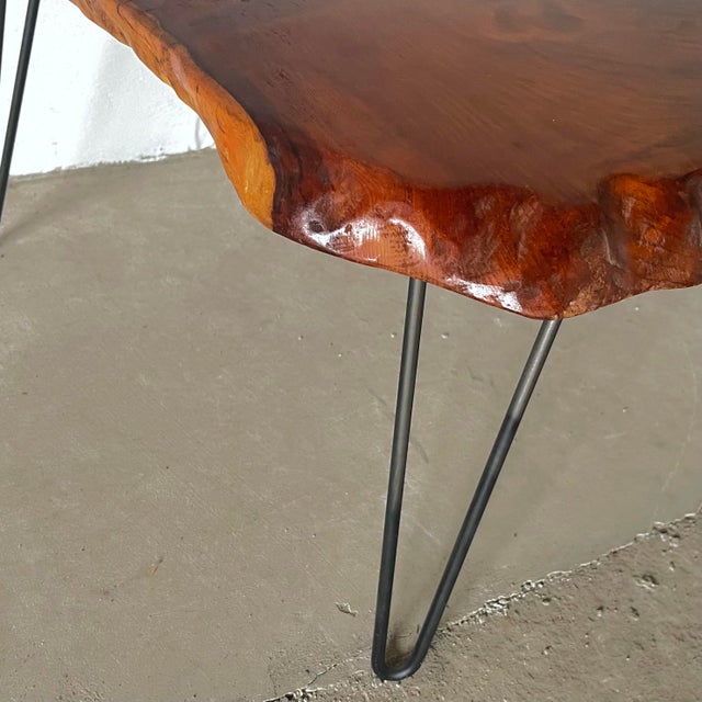 Vintage Modern Rustic Tree Slab Table | Chairish