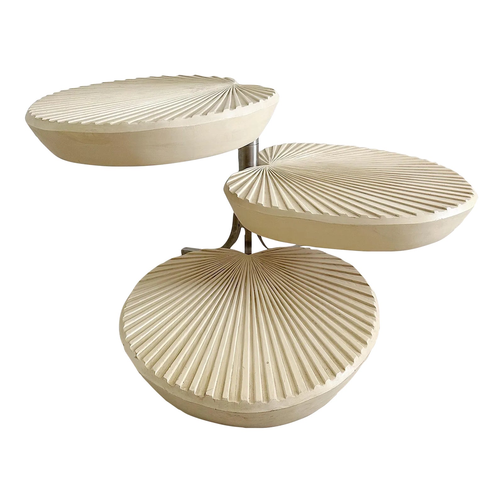 Gabriella Crespi Inspired Rotating Tiered Occasional Table | Chairish