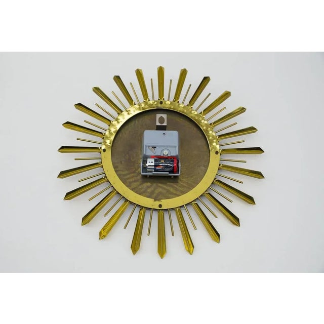 Mid-Century Modern Sunburst Wall Clock from Condor, 1950s | Chairish