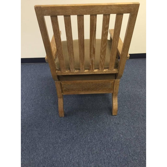 Handsome Cerused Oak French Armchair | Chairish